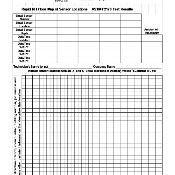 Rapid RH Floor Map of Sensor Locations to Comply with ASTM F2170 Test ...