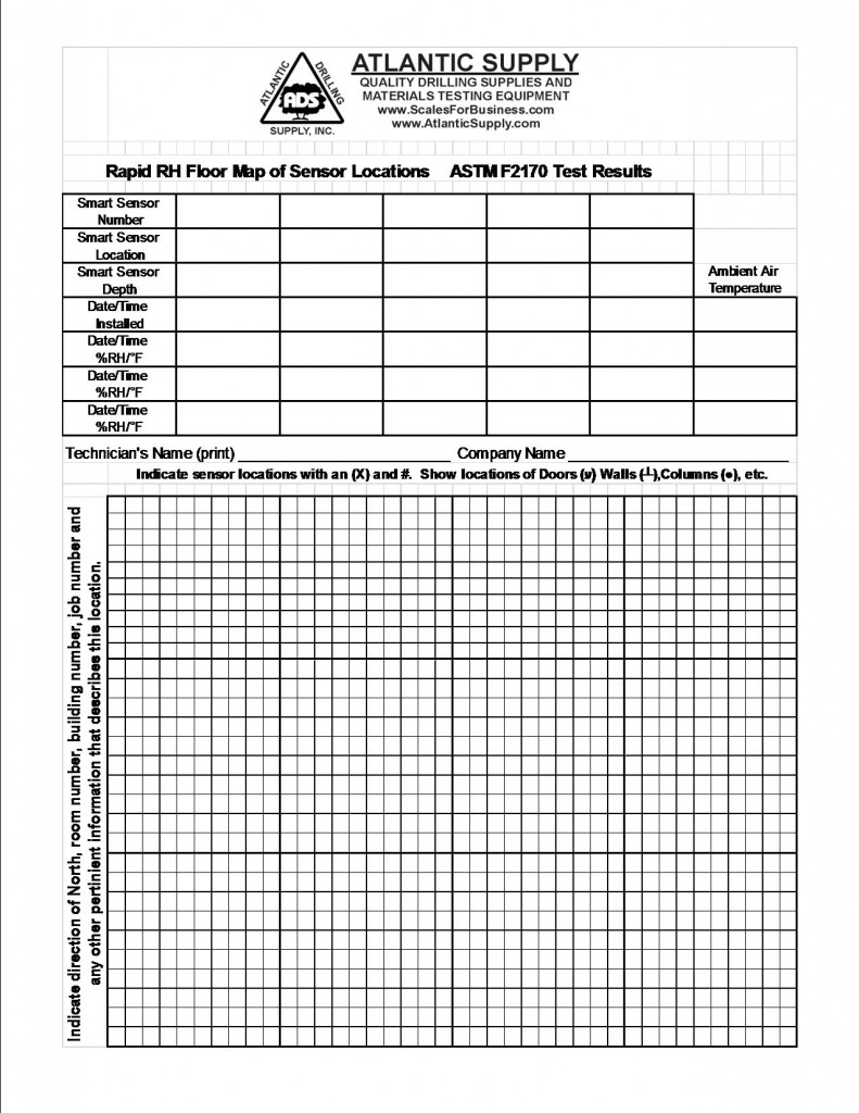 Rapid RH Floor Map of Sensor Locations to Comply with ASTM F2170 Test ...